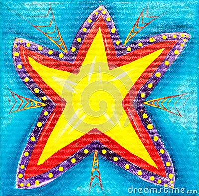 Vibrant Star Painting. Stock Photography - Image: 16382112