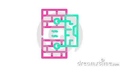 Vibration Sensor Color Icon Animation Stock Video - Video of plant ...