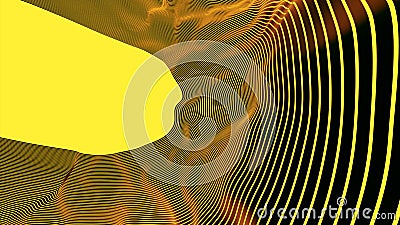 Vibrations on Fabric Surface from Line. Design. Abstract Animation with ...