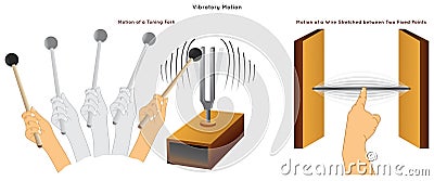 Vibratory Motion Infographic Diagram With Example Cartoon Vector ...