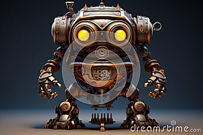 Victorian Steampunk Small Cute Robot. Generate Ai Stock Photography ...
