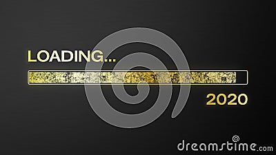 Video Animation of Loading Bar in Gold with the Message Loading 2021 ...