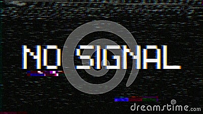 Video Animation of a Television Screen with the Error Message No Signal ...