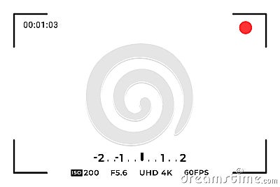 Video Camera Frame. 3x2 Ratio Camcorder Ui Overlay. Videocamera Frame ...