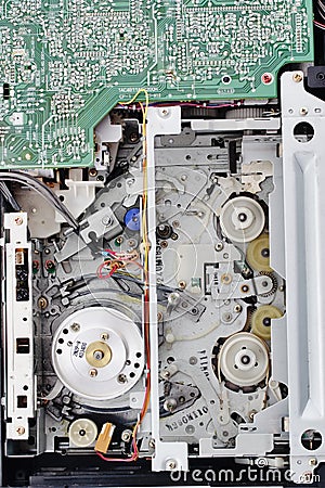 Video Cassette Recorder. Inside. Stock Images - Image: 19673624