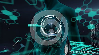 The Video Depicts a Digital Representation of Data Processing and Human ...