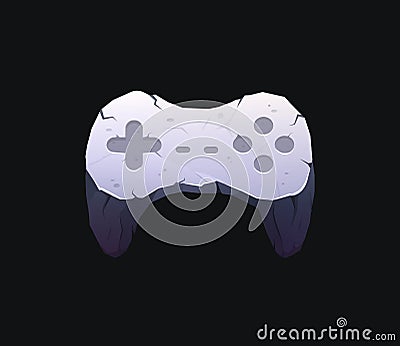 Video Game App Icon. Stone Gamepad Isolated Vector Logo Royalty-Free ...