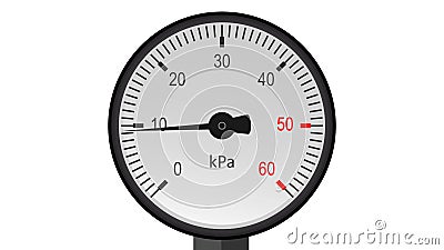 Video of Isolated Steam Pressure Gauge - Manometer Working. 4k ...