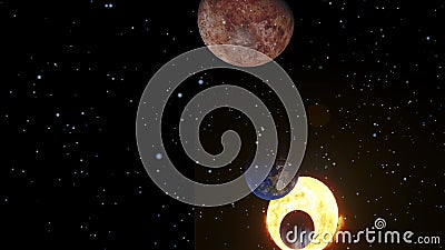 Solar Flame Providing Energy To the Planets that Perform the Transition ...