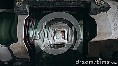 Scary Hall in an Abandoned Building Transforming with the Effect of ...