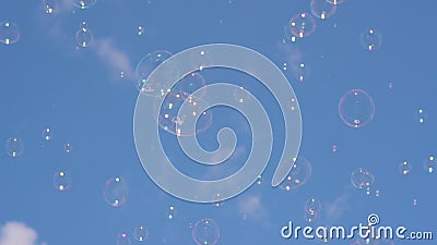 Video of Thousands of Soap Bubbles Floating Up into the Sky. a Cloud of ...