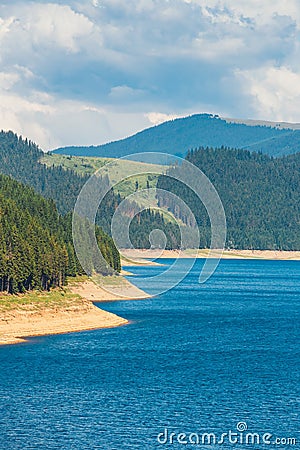 Vidra Lake Is Located In The Parang Mountains Royalty-Free Stock ...