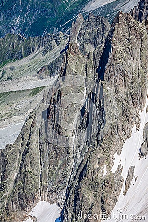 View On The Alps From The Aiguille Du Midi , Chamonix. Royalty-Free ...