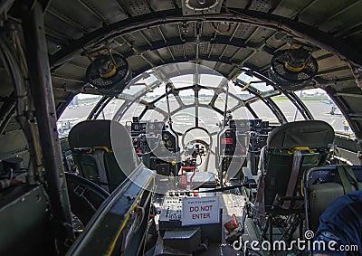 View From B-29 Cockpit Interior Stock Photo - Image: 59050898