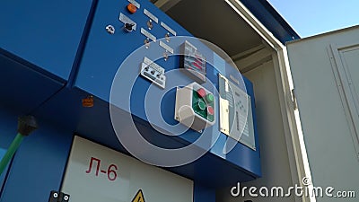 View of a Control Panel of a Transformer, Buttons and Levers Stock ...