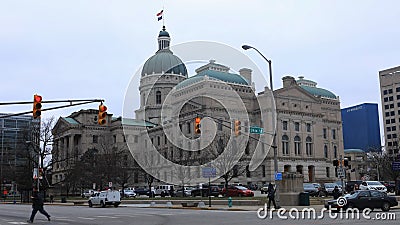 View Indiana State Capital Building, Indianapolis 4K Stock Footage ...