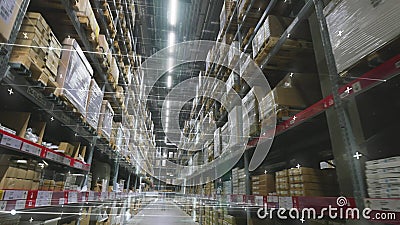 View of Multi-level Warehouse, Technology Concept with Augmented ...