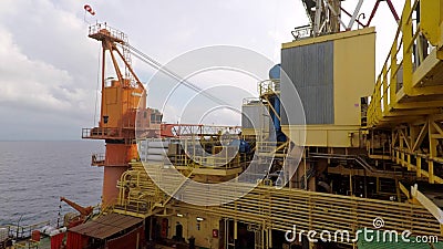 View on Offshore Drilling Rigs Crane Stock Video - Video of 2010s ...