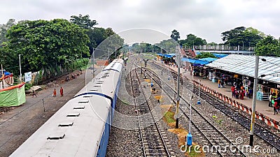 A View of the Railway Station from the Over Bridge of the Indian ...