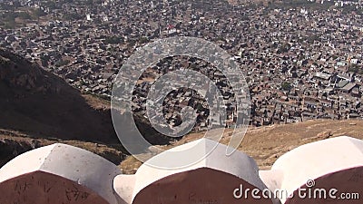 View To Jaipur Red City in Rajasthan, India Stock Footage - Video of ...