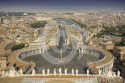 View From The Top Of The Vatican Stock Photos - Image: 3836863