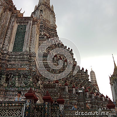 View Of Wat Arun Temple Thailand Editorial Photo | CartoonDealer.com ...