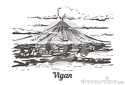 Vigan Hand Drawn Sketch Vector Illustration Isolated Royalty-Free ...
