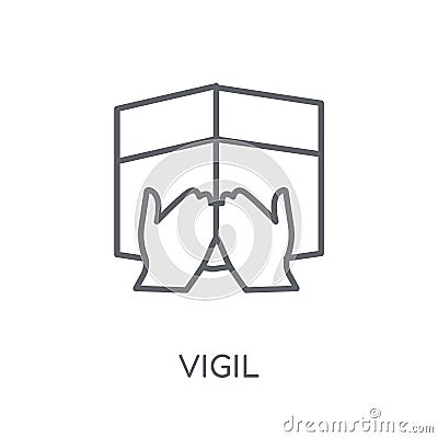 Vigil Linear Icon. Modern Outline Vigil Logo Concept On White Ba ...