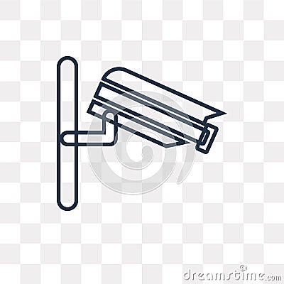 Vigilance Vector Icon Isolated On Transparent Background, Linear ...