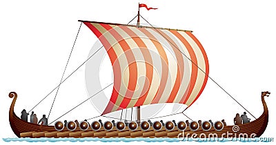 Viking Ship, Longship, Drakkar Stock Illustration - Image: 48336533