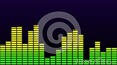 Vintage Audio Equalizer Bars Animation Background Loop for Music Audio ...