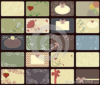 Vintage Cards Collection Royalty Free Stock Images - Image: 18317479