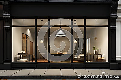 Vintage Charming Store Front With Wood Carpentry And An Elegant Retro ...