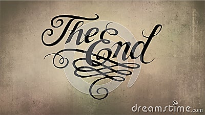 Vintage The End Movie Screen Stock Footage - Video of black, style ...