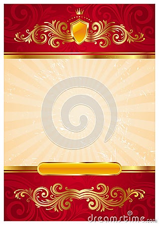 Vintage Gold Frame Cartoon Vector | CartoonDealer.com #4544405