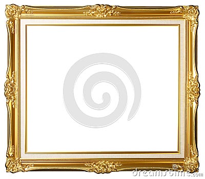 Gold colored picture frame stock image. Image of gold - 4785911