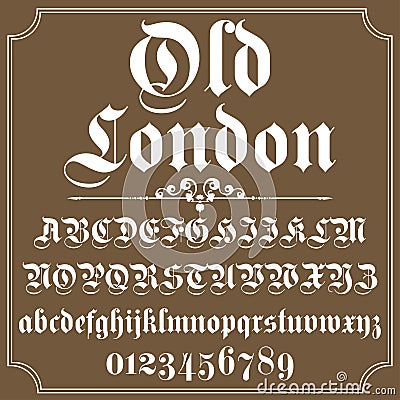 Vintage Label Typeface Named Old London.Font. Typeface. Script. Old ...