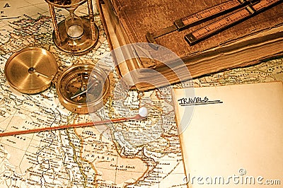 Vintage Map And Chart Royalty-Free Stock Photography | CartoonDealer ...