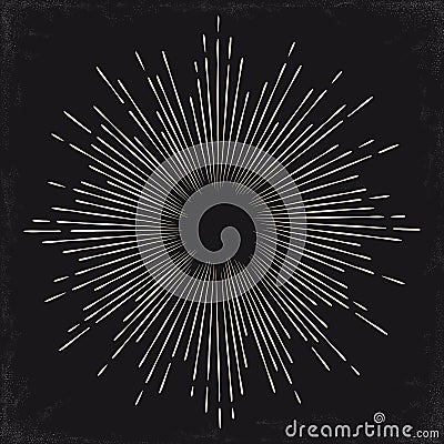 Vintage Monochrome Sun Sunburst Starburst. Vector Illustration ...