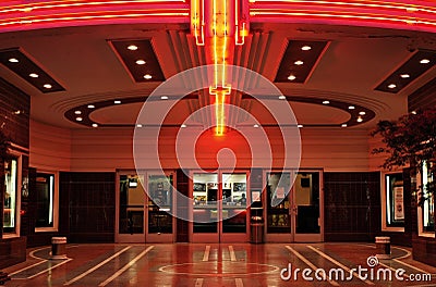 Vintage Movie Theater Lobby Stock Photography - Image: 1452062