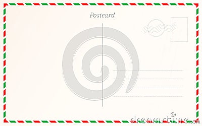 Vintage Postcard Border Design. Travel Postal Card Design Template ...