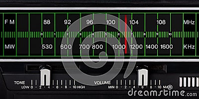 Vintage Radio Tuner Stock Image - Image: 11662741