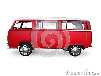 Vintage Red Van Stock Photo - Image: 9218190