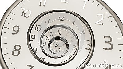 Camera Zoom Out Vintage Round Clock Time Spinning Backwards with ...