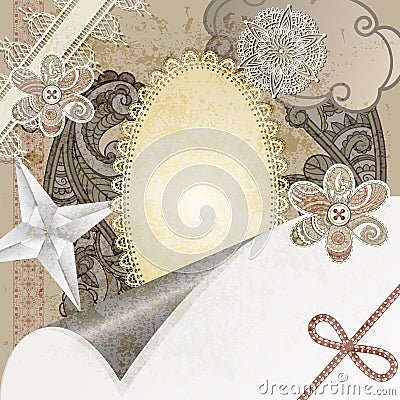 Vintage Scrap Template Design Vector Illustration | CartoonDealer.com ...