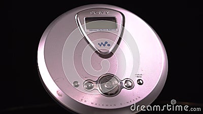 Vintage Sony Discman, Portable CD and Mp3 Player from 1990s, Close Up ...