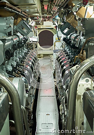 Vintage Submarine Engine Room Royalty-Free Stock Photo | CartoonDealer ...