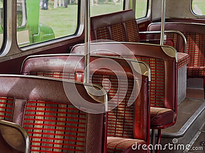 Vintage Transport Bus Seats Royalty-Free Stock Photography ...