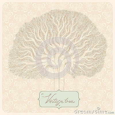 Vintage Tree Vector Illustration | CartoonDealer.com #29076970