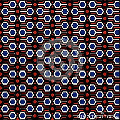 Vintage Wallpaper From Seventies - Electro Version. Stock Photo ...